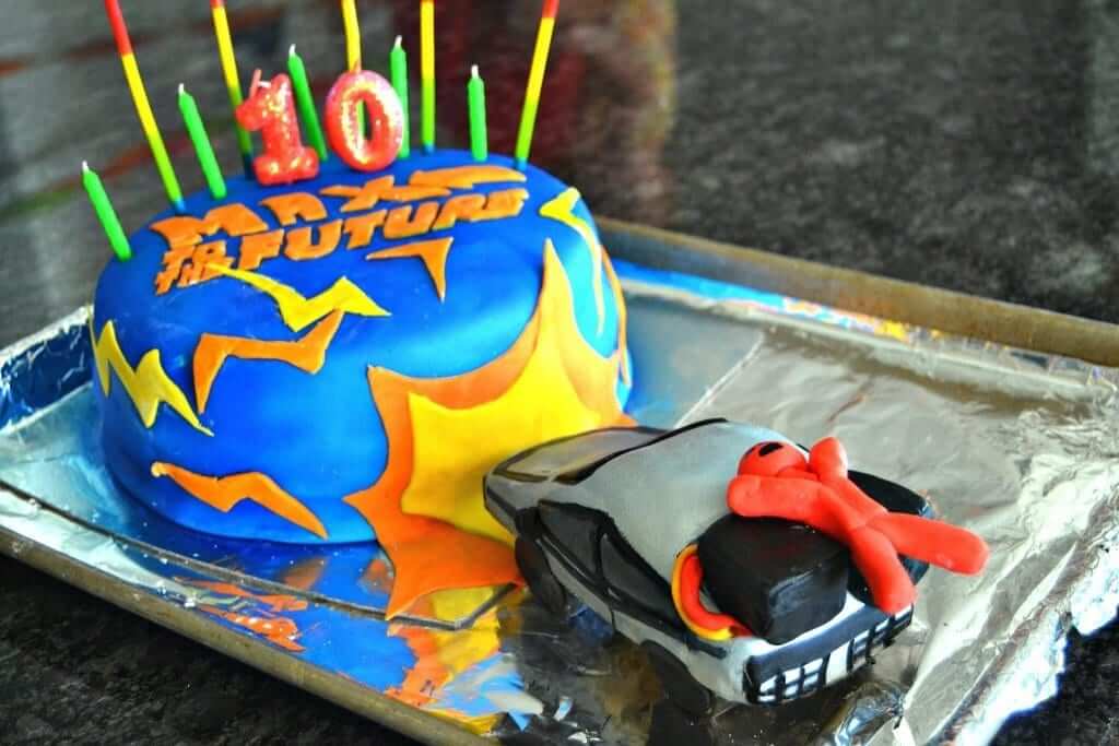 Fun Back to the Future Birthday Cake - Lou Lou Girls
