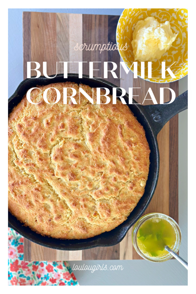 Best Buttermilk Cornbread with Honey Sauce - Lou Lou Girls