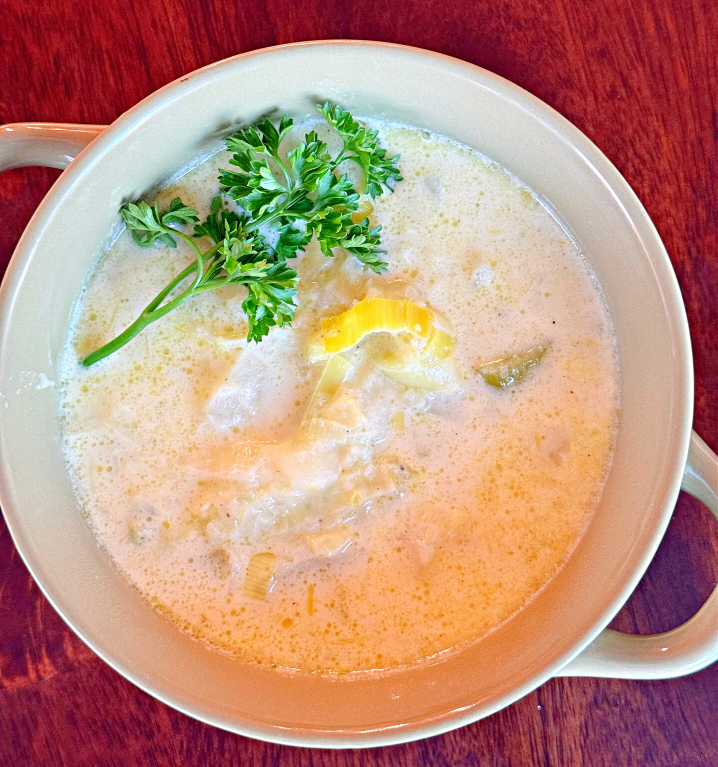 Creamy Potato Leek Soup - Lou Lou Girls